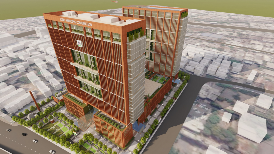 SMC High Rise Office Building, Surat: Foundation Work Underway